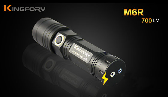 Tactical 700Lumen 3Modes 1*26650 Rechargeable XML-T6 LED Flashlight Outdoor Waterproof Torch Light