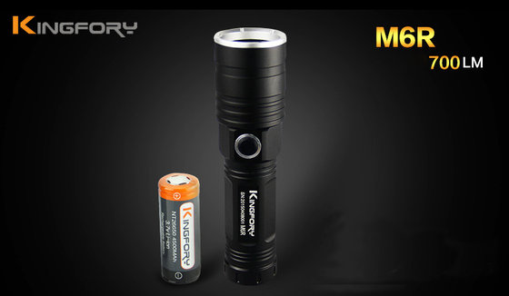 Tactical 700Lumen 3Modes 1*26650 Rechargeable XML-T6 LED Flashlight Outdoor Waterproof Torch Light