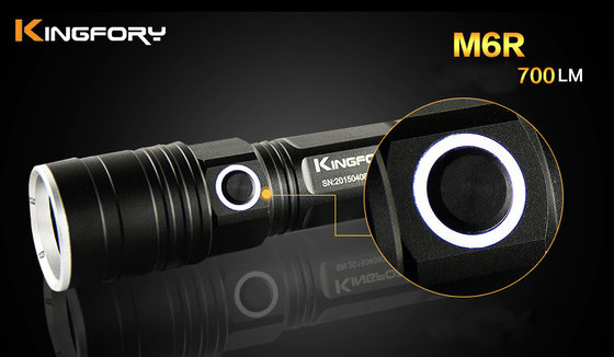 Tactical 700Lumen 3Modes 1*26650 Rechargeable XML-T6 LED Flashlight Outdoor Waterproof Torch Light