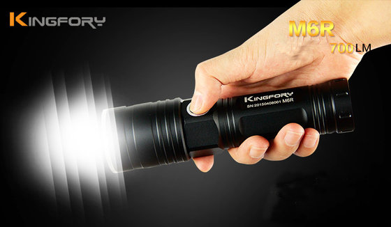 Tactical 700Lumen 3Modes 1*26650 Rechargeable XML-T6 LED Flashlight Outdoor Waterproof Torch Light
