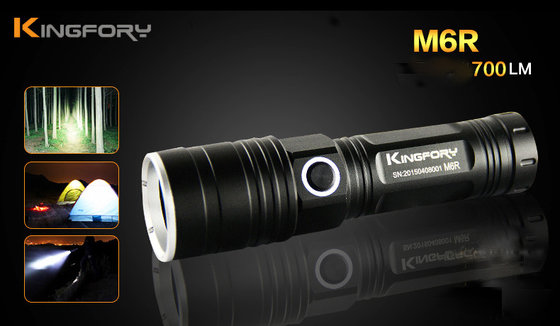 Tactical 700Lumen 3Modes 1*26650 Rechargeable XML-T6 LED Flashlight Outdoor Waterproof Torch Light