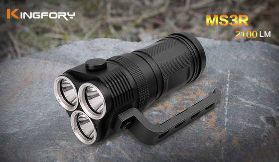 Multifunctional 3*XM-L U2 Waterproof IP66 powered by 4*18650 Rechargeable Hand-held 2100 Lumen Ultra Bright Flashlight