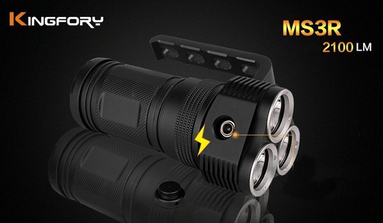 Multifunctional 3*XM-L U2 Waterproof IP66 powered by 4*18650 Rechargeable Hand-held 2100 Lumen Ultra Bright Flashlight