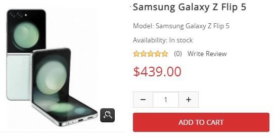 Get Samsung Galaxy Z Flip 5 at gizsale.com