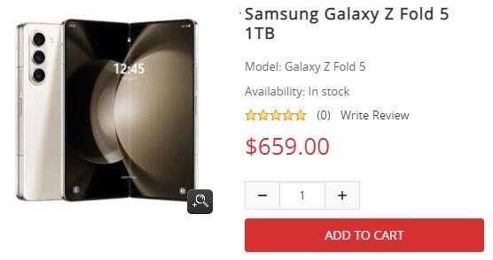 Buy Samsung Galaxy Z Fold 5 1TB at gizsale.com