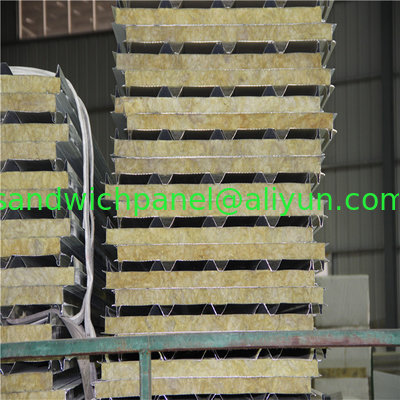 0.326mm insulated rock wool sandwich roof panel for construction site