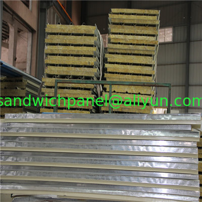 0.326mm insulated rock wool sandwich roof panel for construction site