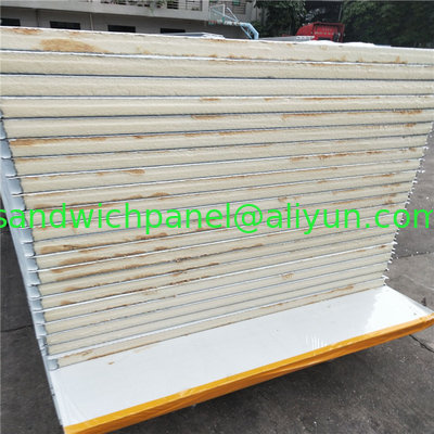 0.326mm grey white an steel PU sandwich panel 4750x 1150 x 75mm for cold storage