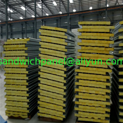 corrugated ivory white color steel sheet glass wool sandwich panel 5950 x 960 x 50mm