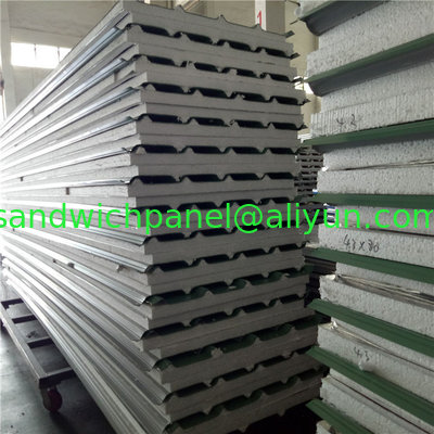 50mm waterproof double steel eps sandwich roofing panel with ivory white for roof