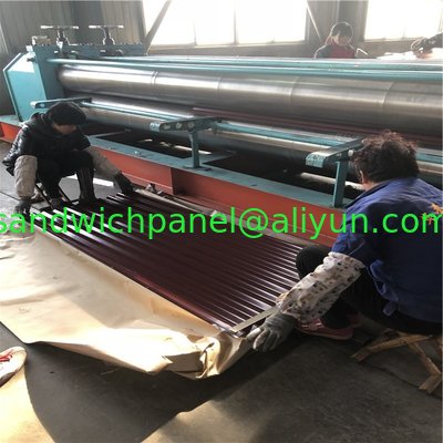 iron oxide red 0.15-1.2mm corrugated roof tile for prefabricated building