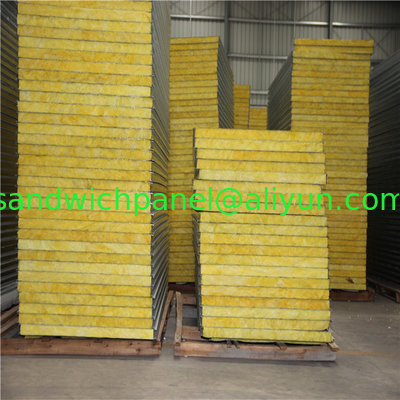 prefabricated house use 50mm insulated aluminum glass wool sandwich roof panels