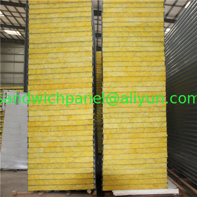 prefabricated house use 50mm insulated aluminum glass wool sandwich roof panels
