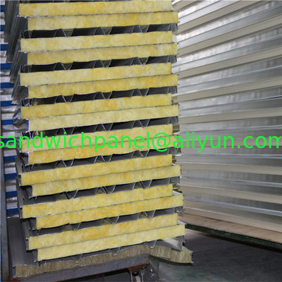 20years 50mm insulated glass wool corrugated sandwich roof panel use warehouse