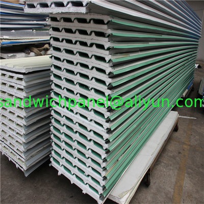 color coated steel insulated polystyrene foam  sandwich roof pane for prefab house
