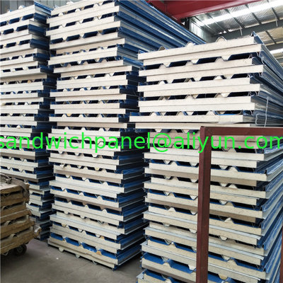 ISO 50mm corrugated PU  sandwich roof panel for clean room in Malaysia