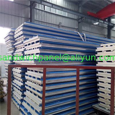 waterproof insulated 50mm pu sandwich container house roof panel for cold storage