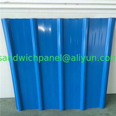 blue corrugated 0.426mm roof steel sheets use as fencing wall in road