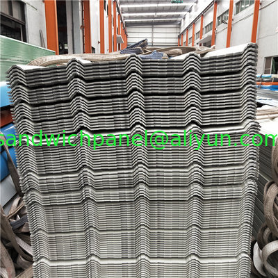 27tons 0.376mm grey steel color roof sheets with pacakge deliveried by a 20ft container