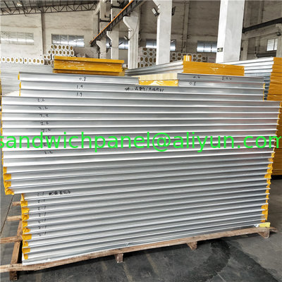 0.326-0.476mm rock wool prefab house sandwich panels 2200x1150x50mm for worker camp