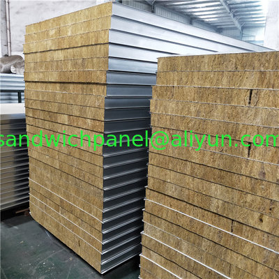 50mm interior wall decoration material rock wool sandwich panel for warehouse
