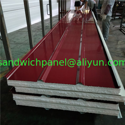 14kg EPS roof panel 1050-50-0.4mm wine red sheet up and greywhite down
