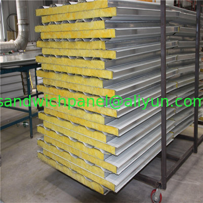 fireproof corrugated glass wool container house  sandwich wall panel  1150-50-0.376mm
