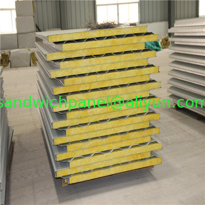 corrugated container home glass wool sandwich panel 1150-50-0.6mm galvanized steel up