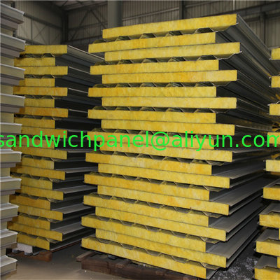 1150-50-0.6mm galvanized steel up and 0.326mm geywhite down glass wool sandwich panel