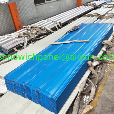 blue color steel sheet 840mm roof tile with 0.376mm for prefabricated building