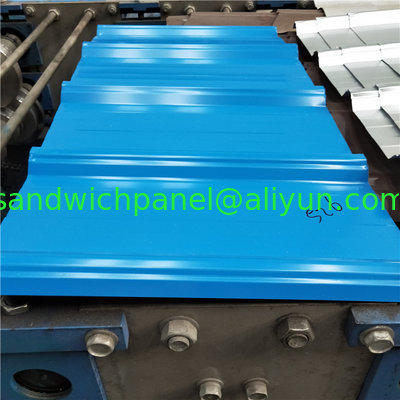 blue color steel sheet 840mm roof tile with 0.376mm for prefabricated building