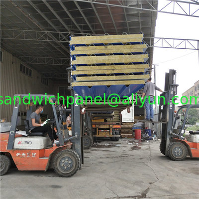 A grade fire rating 50mm rock wool roof sandwich panel 960-50-0.376mm for warehouse