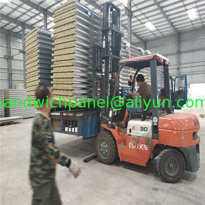 60minutes fire resistant 75mm rock wool sandwich cooler house sandwich panels