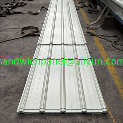 ivory white prepainted metal roofing sheets 4000-840-0.426mm for prefab building