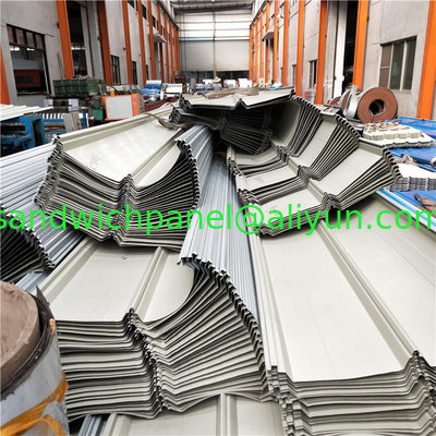 760mm ivory white metal roofing sheets with 0.426mm thickness for factory building