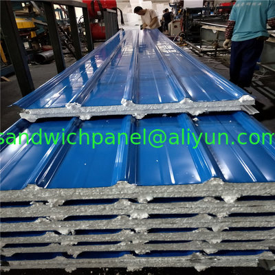 insulated 30mm sliver paper eps sandwich roof panel 840-30-0.426mm for warehouse