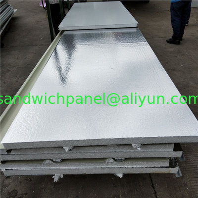 B grade fireproof styrofoam 30mm silver paper eps sandwich panel with 0.376mm for house