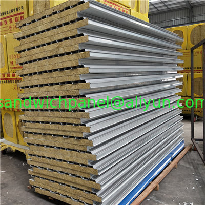 manufactured prefabricated home 960mm rock wool sandwich roof panels with 0.426mm