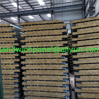 960-50-0.376mm insulated rock wool sandwich roof panels with 30 minutes fire resistant
