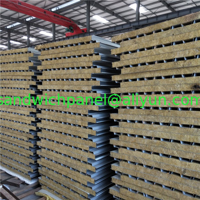 960-50-0.376mm insulated rock wool sandwich roof panels with 30 minutes fire resistant