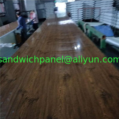 50mm wood grain steel sheet eps sandwich panel boards with 12kg for prefab house