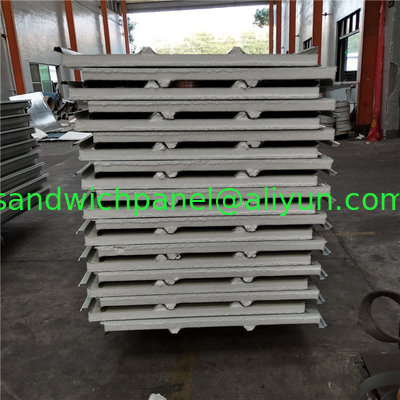 new building construction materials 50mm eps sandwich roof panel with anti slip steel sruface