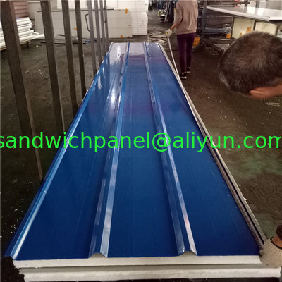 insulated 50mm blue eps sandwich roof panels with 0.426mm for vegetable market
