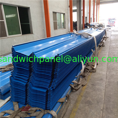 35 years 760mm blue corrugated roof sheets with 0.426mm for prefab buildings