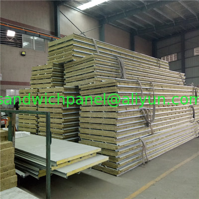 saudi arabia manufacturer 50mm rock wool sandwich roof panel with 0.426mm thickness steel