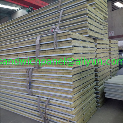 saudi arabia manufacturer 50mm rock wool sandwich roof panel with 0.426mm thickness steel