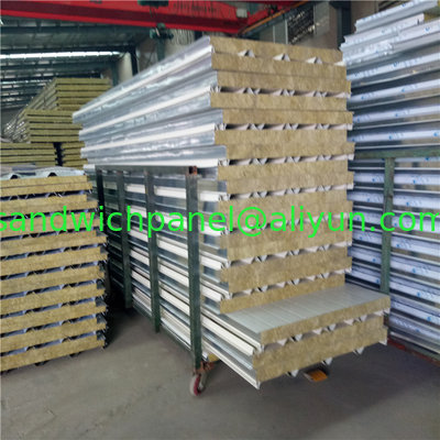 heat resistance materials 50mm rock wool sandwich roof panel with 0.376mm