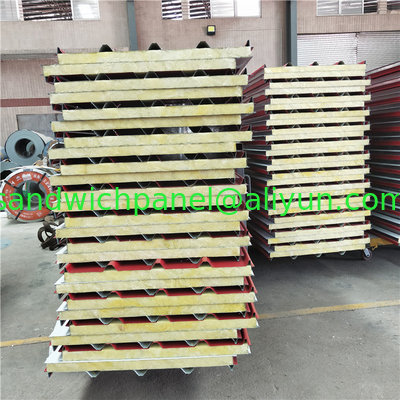 exterior building 50mm glass wool sandwich corrugated roof panel with 35kg