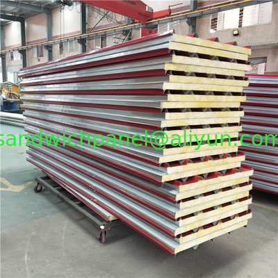 50mm glass exterior prefabricated building sandwich roof panel with fireproof