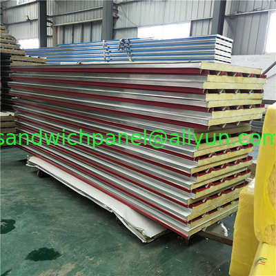 50mm glass exterior prefabricated building sandwich roof panel with fireproof